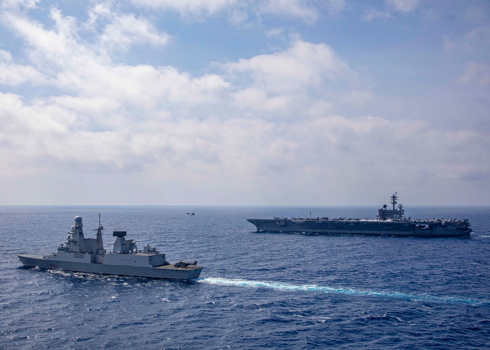 Dvids Images Uss George H W Bush Cvn 77 And Its Caio Duilio D 554 Combined Operations