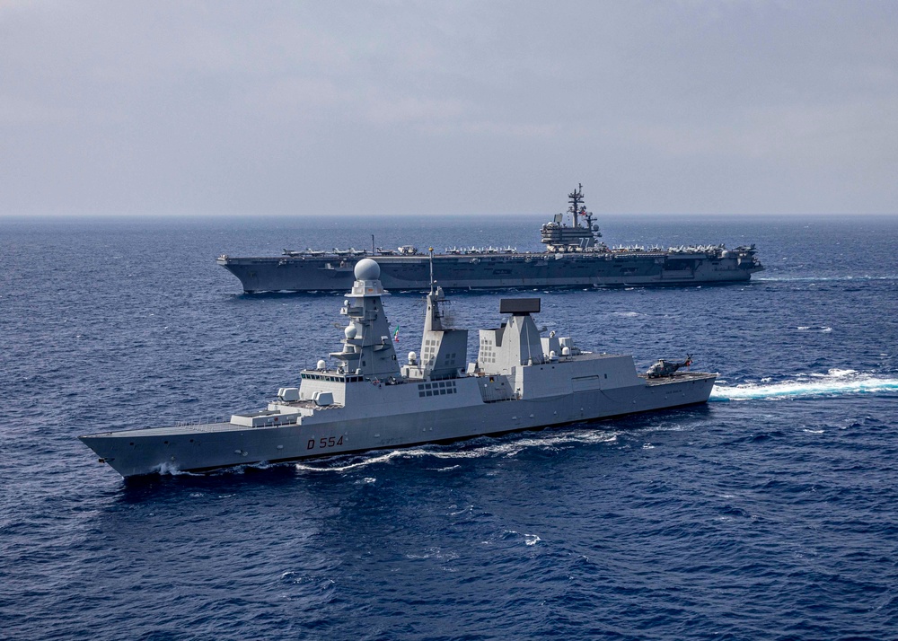 Dvids Images Uss George H W Bush Cvn 77 And Its Caio Duilio D 554 Combined Operations