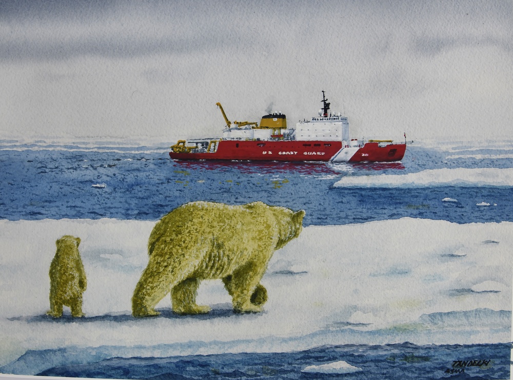 DVIDS - Images - US Coast Guard Art Program 2019 Collection, Ob ID# 201933, "Sharing the ice ...