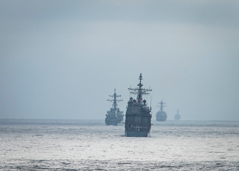 DVIDS - Images - USS Wayne E. Meyer Steams In Line With Cruisers And ...