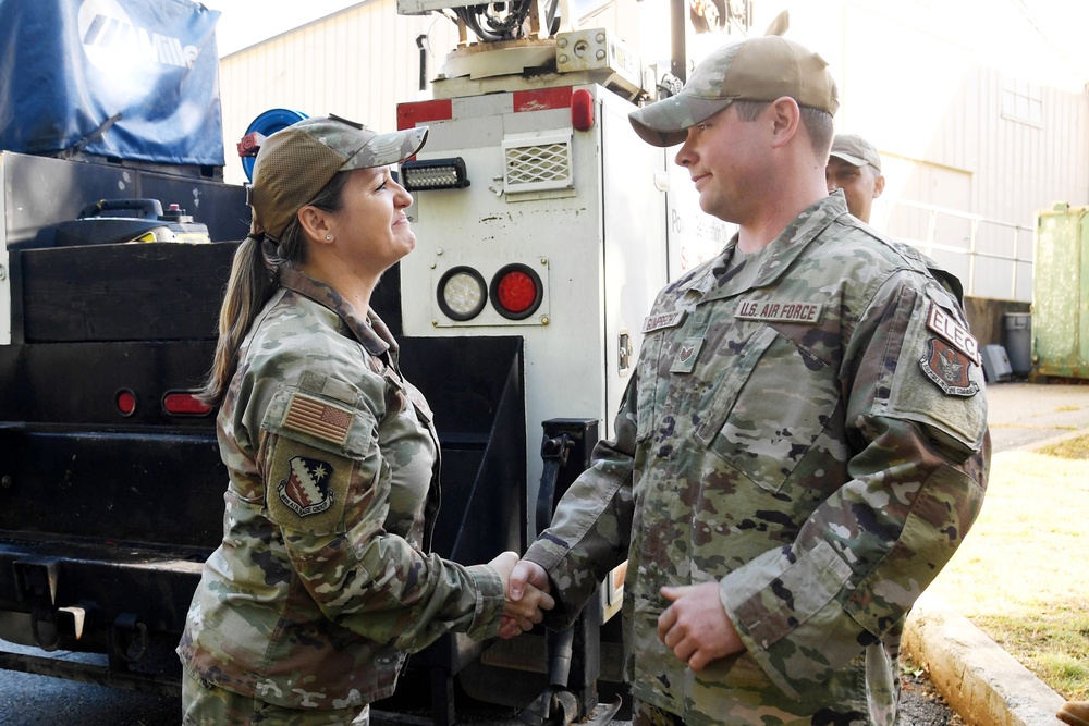 DVIDS - Images - Commander coins Westover Airmen