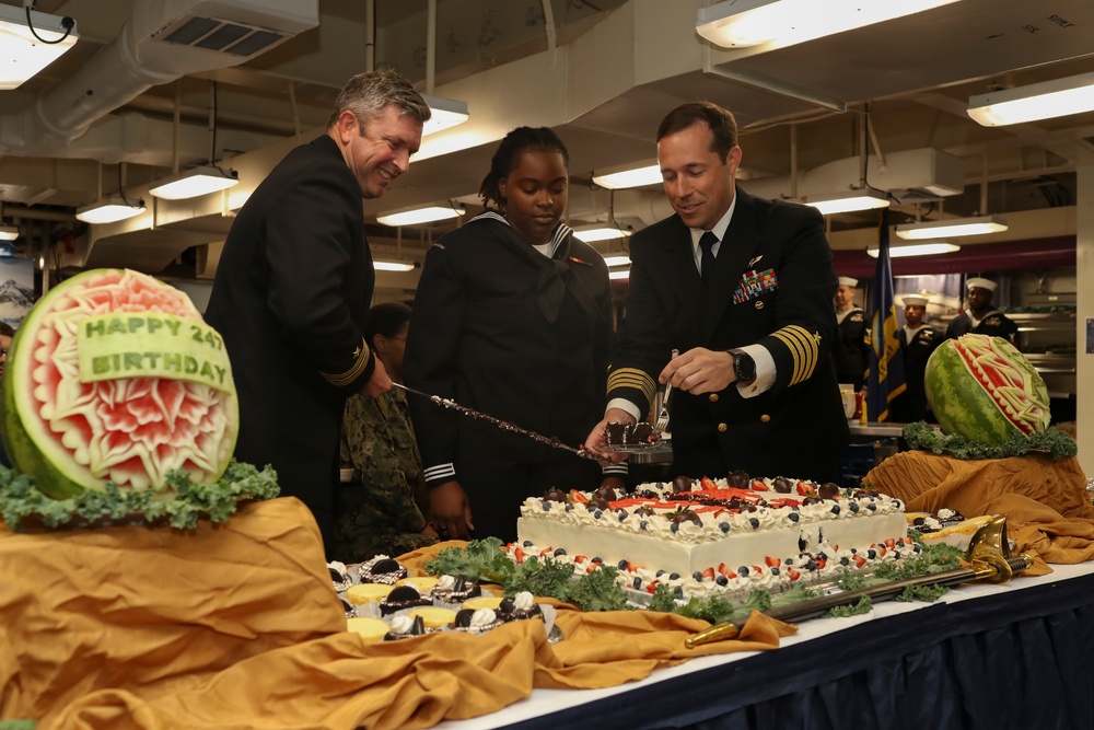 DVIDS - Images - Abraham Lincoln celebrates Navy’s 247th birthday ...