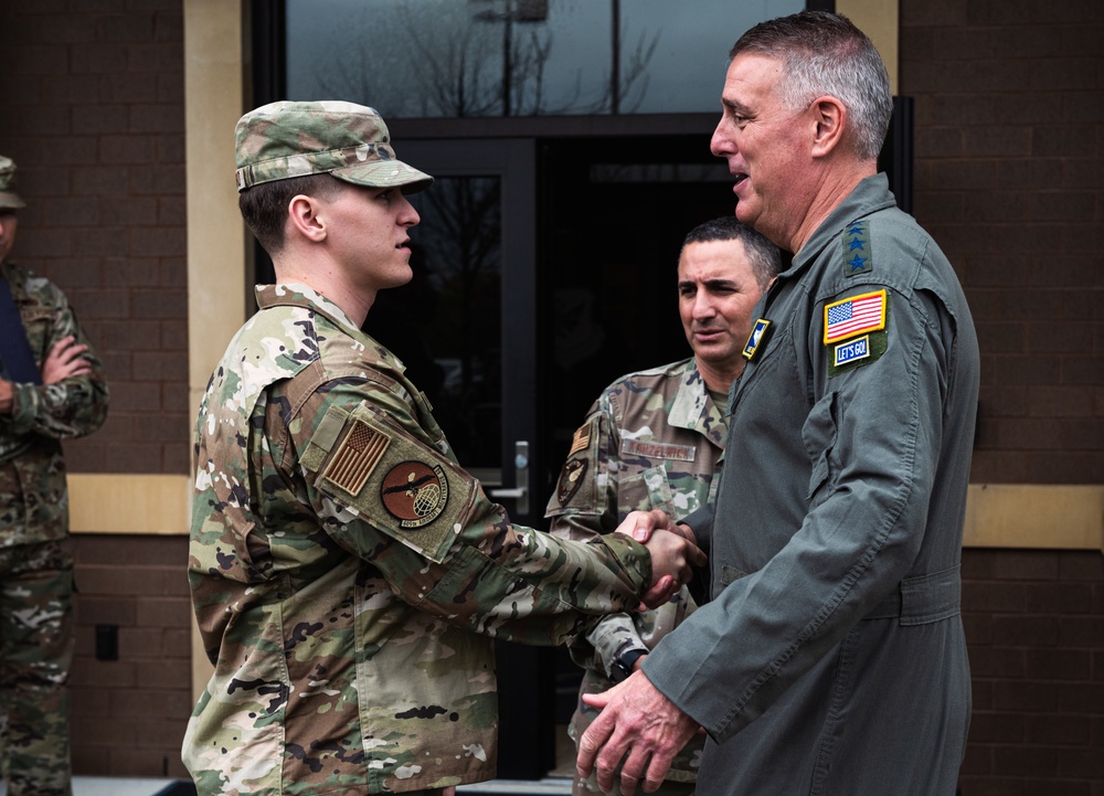 DVIDS - Images - AMC commander coins resilient Airman [Image 1 of 2]