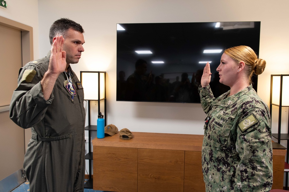 DVIDS - Images - AZ1 Cheryl Sonderman Reenlists at NSA Souda Bay [Image ...