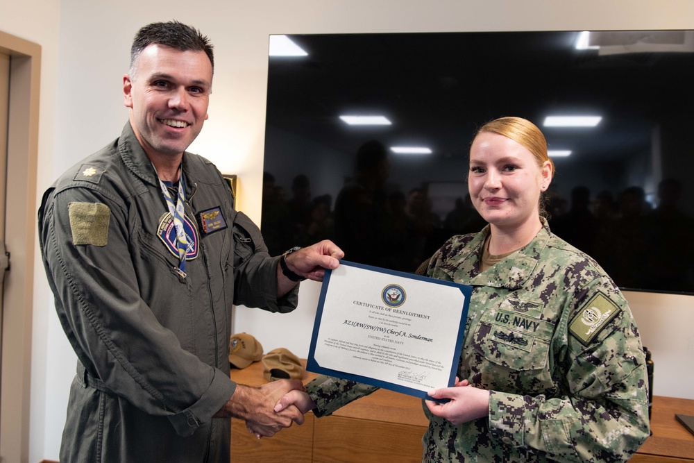DVIDS - Images - AZ1 Cheryl Sonderman Reenlists at NSA Souda Bay [Image ...