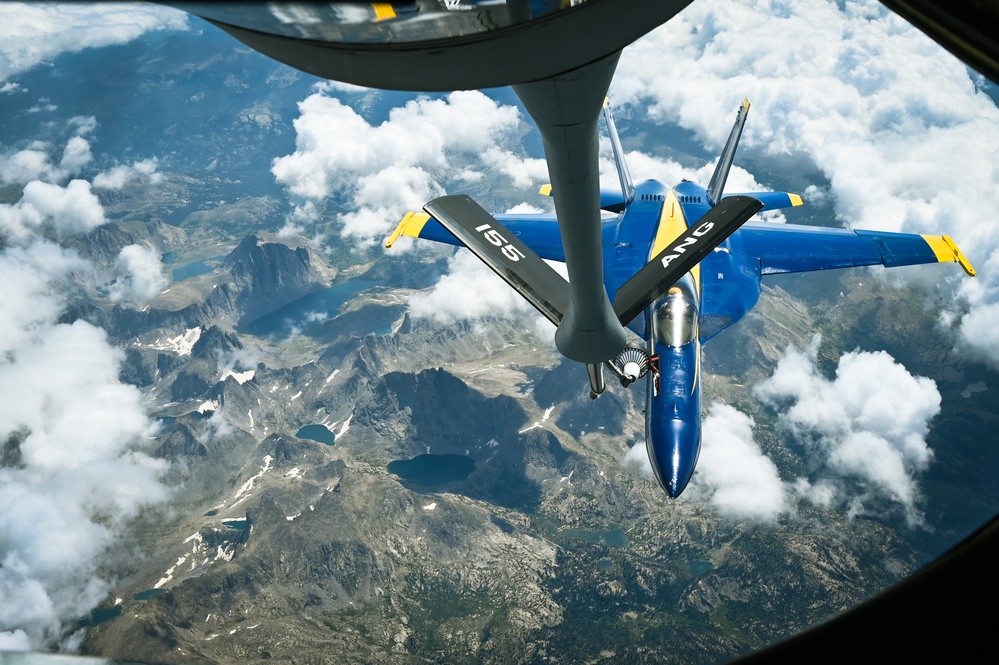 DVIDS - Images - Blue Angels refueled by the 155th ARW [Image 1 of 2]