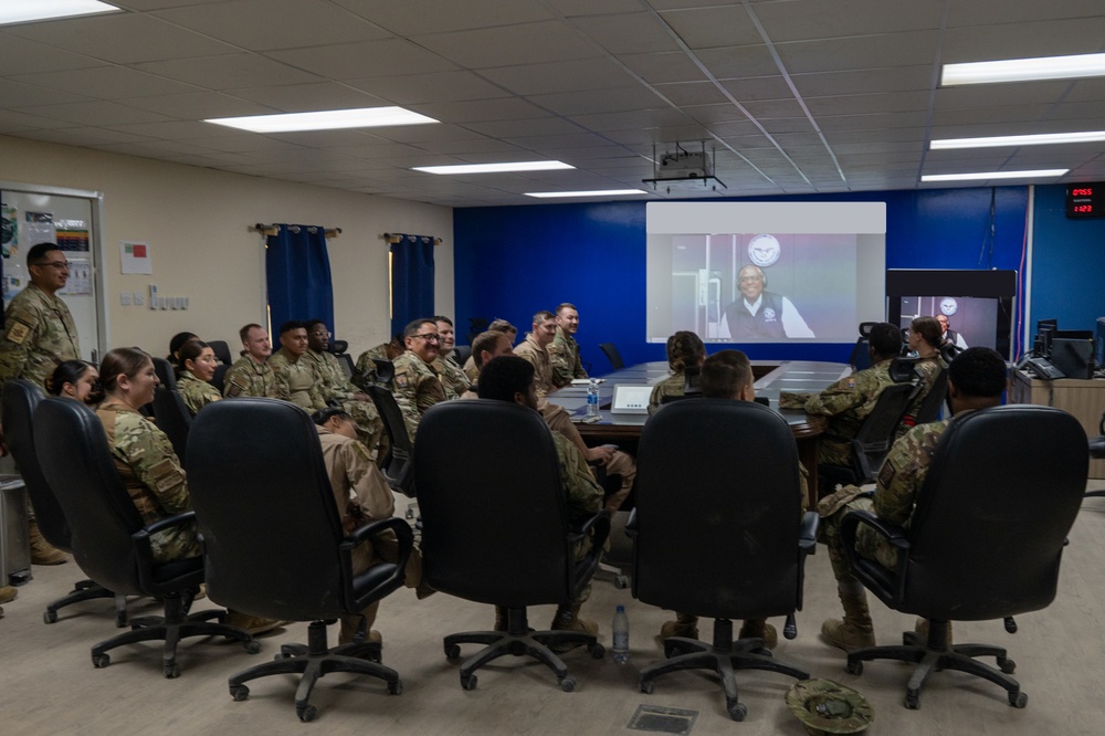 DVIDS - Images - 77th "Gamblers" receive SECDEF Holiday Call [Image 2 of 2]