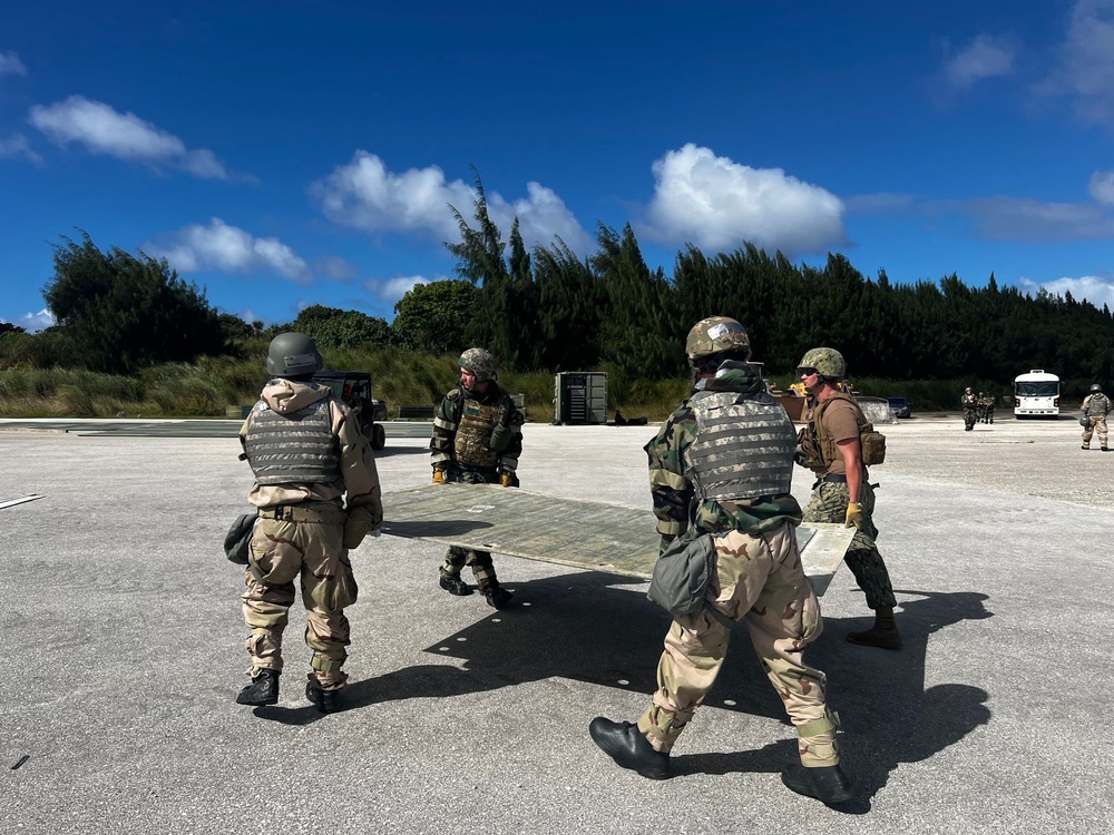 DVIDS - Images - NMCB 11 and 554th Red Horse Squadron repair airfields ...