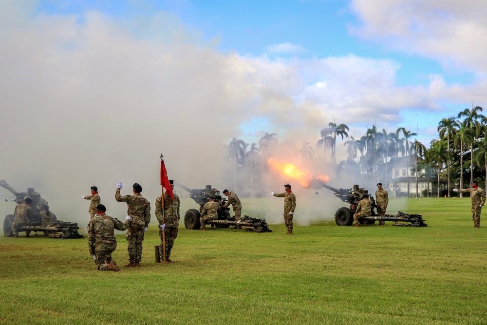 DVIDS - Images - 25th DIVARTY conducts a 21-gun salute [Image 2 of 2]