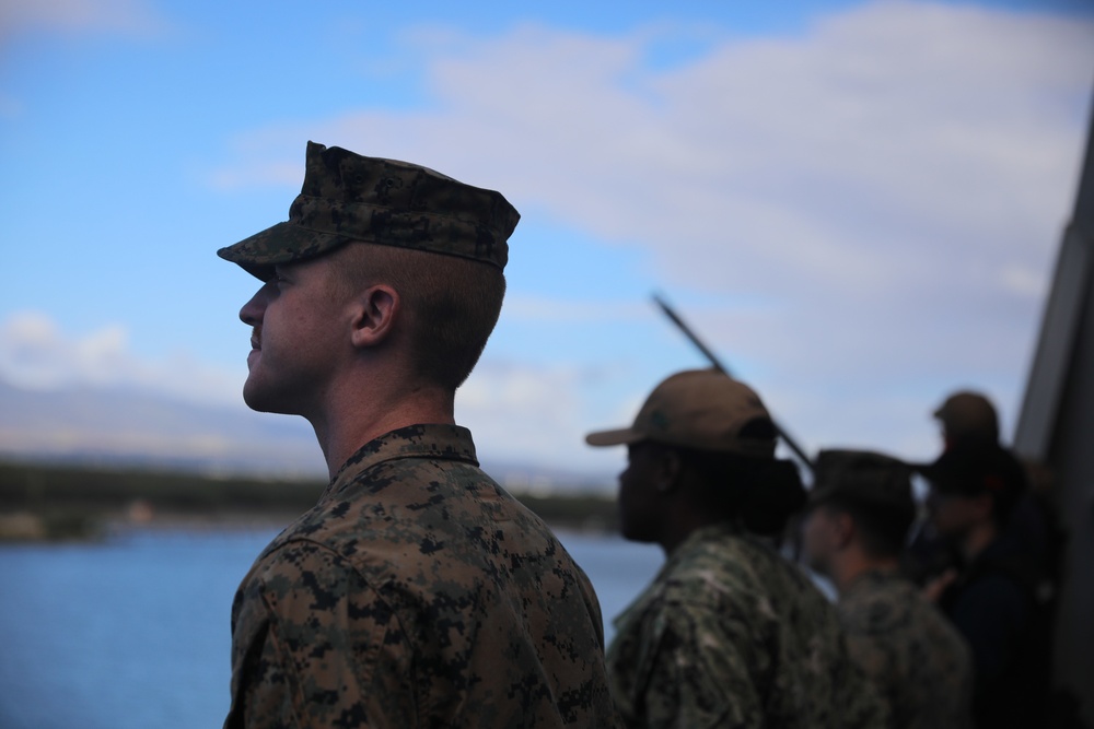 DVIDS - Images - U.S. Marines and Sailors Man the Rails Aboard USS John ...