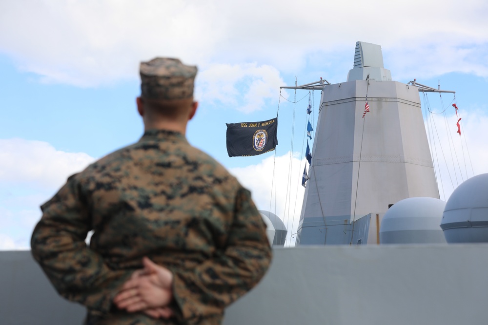 DVIDS - Images - U.S. Marines and Sailors Man the Rails Aboard USS John ...