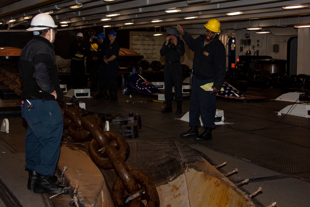 DVIDS - Images - Abraham Lincoln conducts an anchor drop test [Image 4 ...