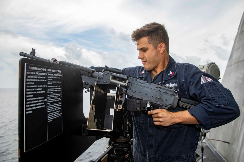 DVIDS - Images - USS Charleston conducts weapons systems maintenance in the Strait of Malacca ...