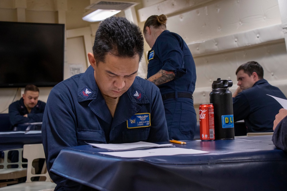 DVIDS - Images - Advancement Exam Aboard Anchorage [Image 3 of 3]