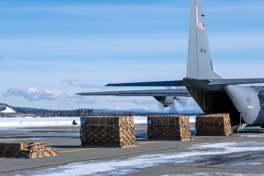 DVIDS - Images - C-130J Aircraft conducts moving container delivery ...