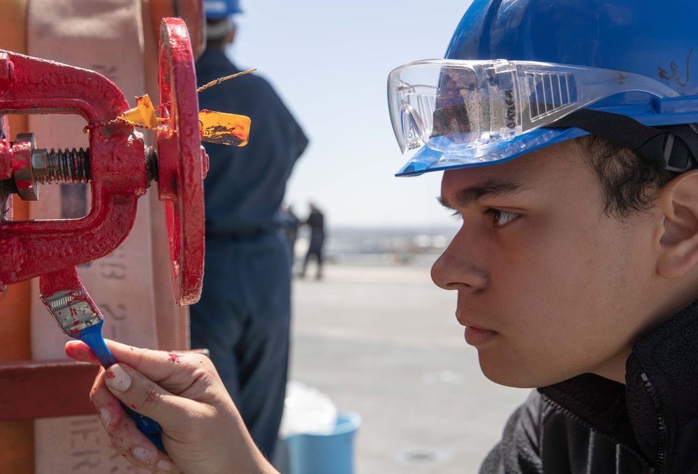DVIDS - Images - USS Tripoli Sailors Continue SRA Preservation Work ...