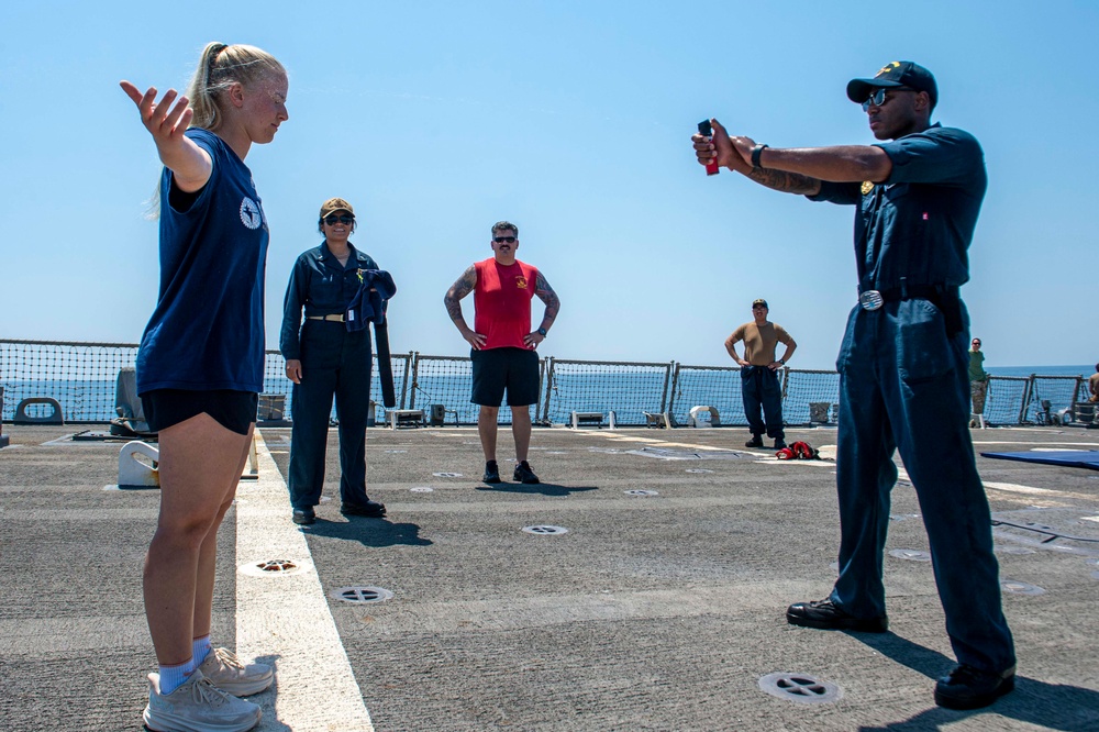DVIDS - Images - USS Paul Hamilton OC Spray Course [Image 8 of 11]