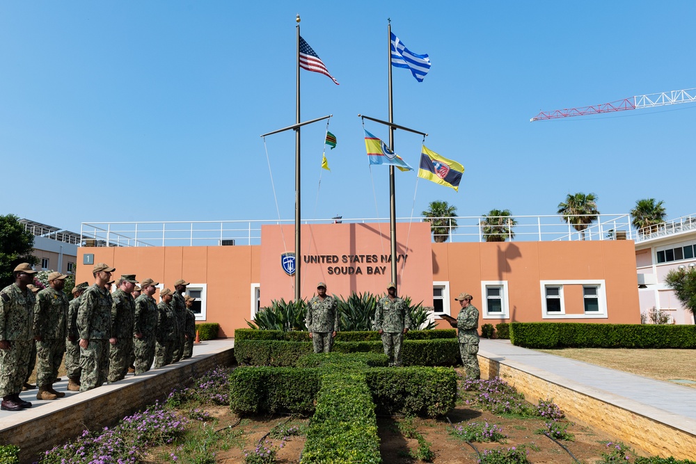 DVIDS - Images - MACS Newsom Reenlists at NSA Souda Bay [Image 1 of 2]