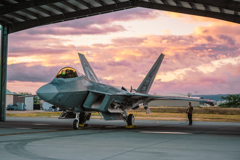 DVIDS Images When Darkness Meets Power Hawaii F 22s Chase The