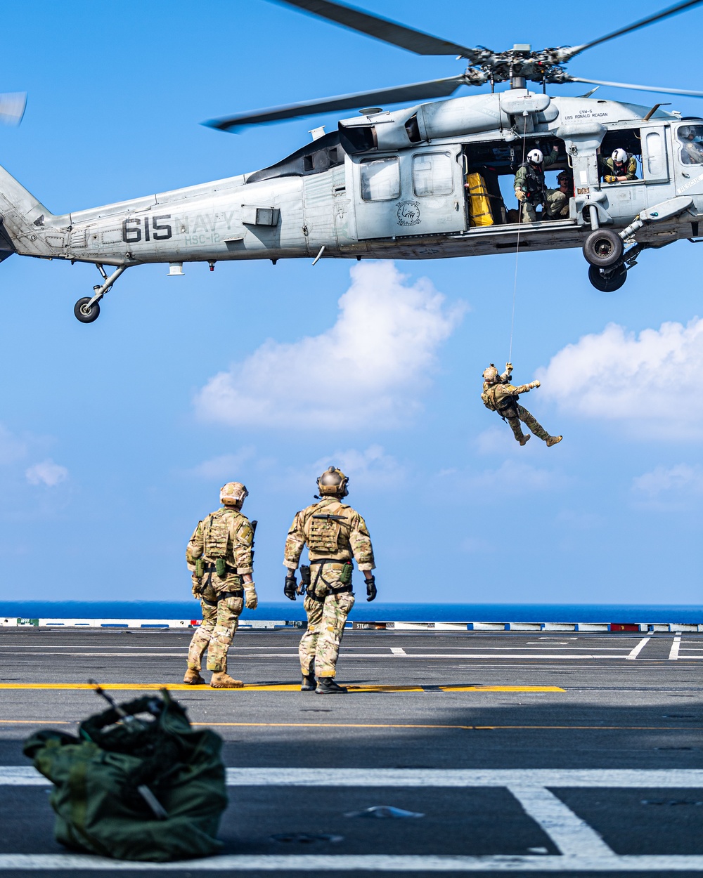 DVIDS - Images - Members of EODMU 5 conduct fast-rope exercises aboard ...