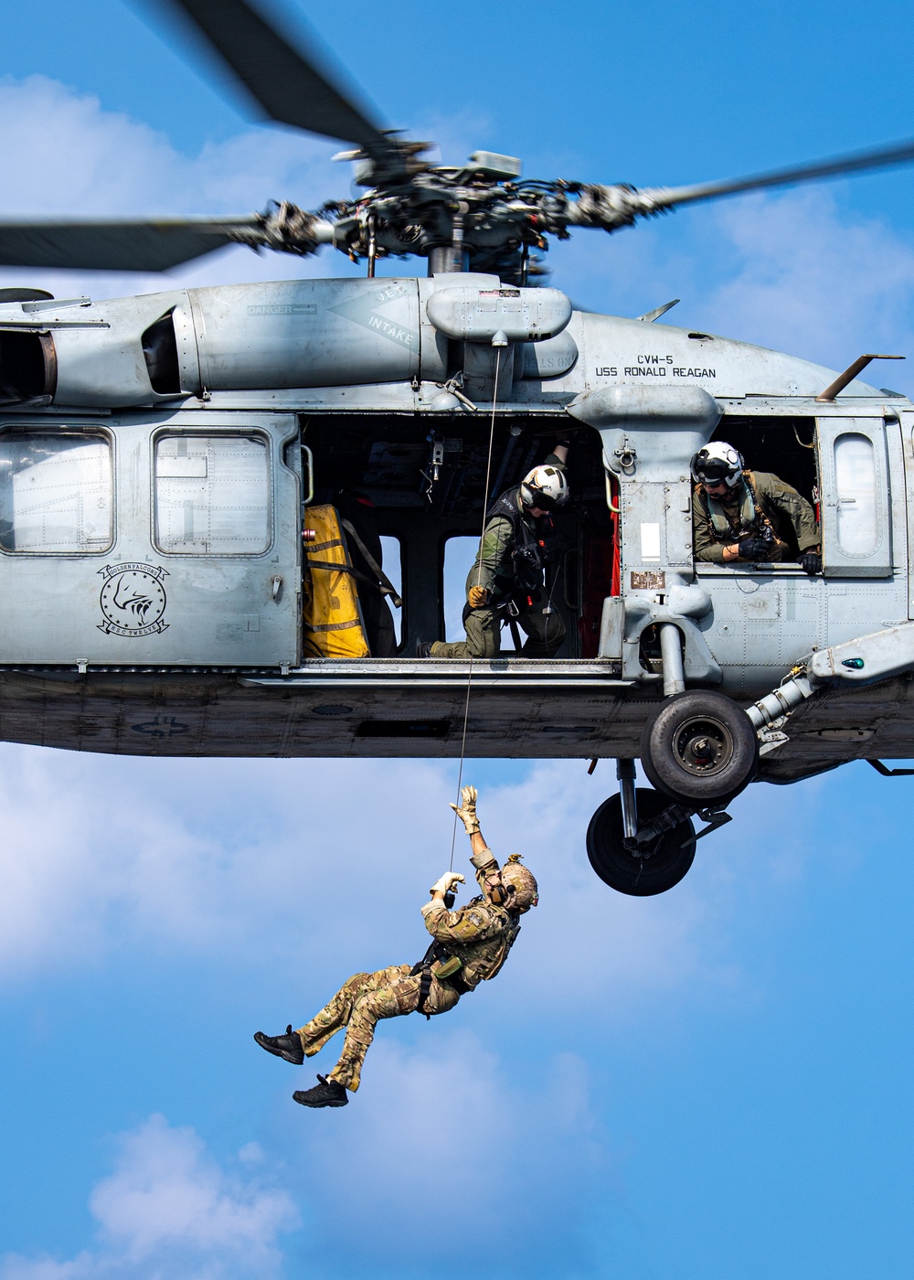 DVIDS - Images - Members of EODMU 5 conduct fast-rope exercises aboard ...