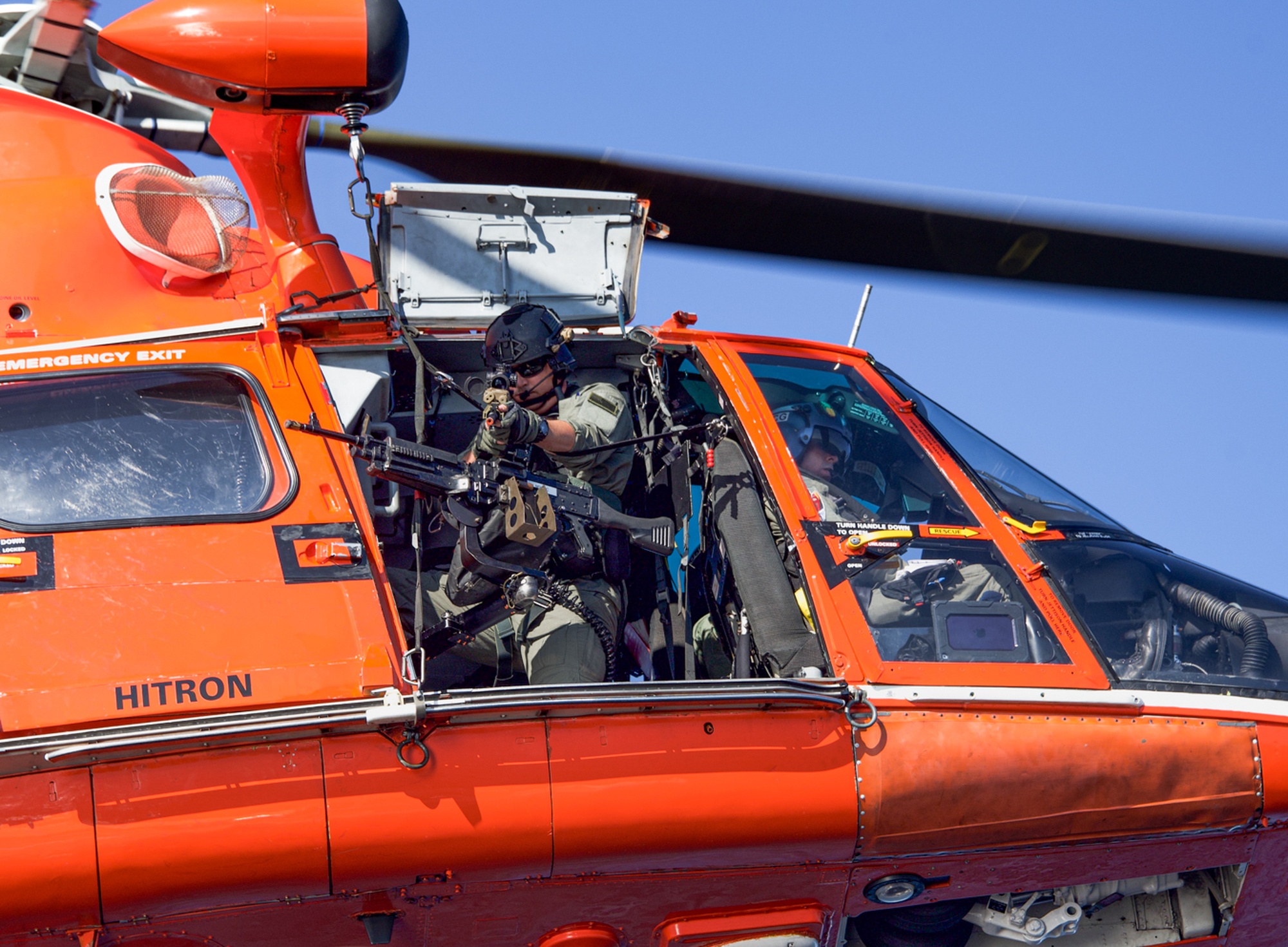 Orange Helicopter Coast Guard
