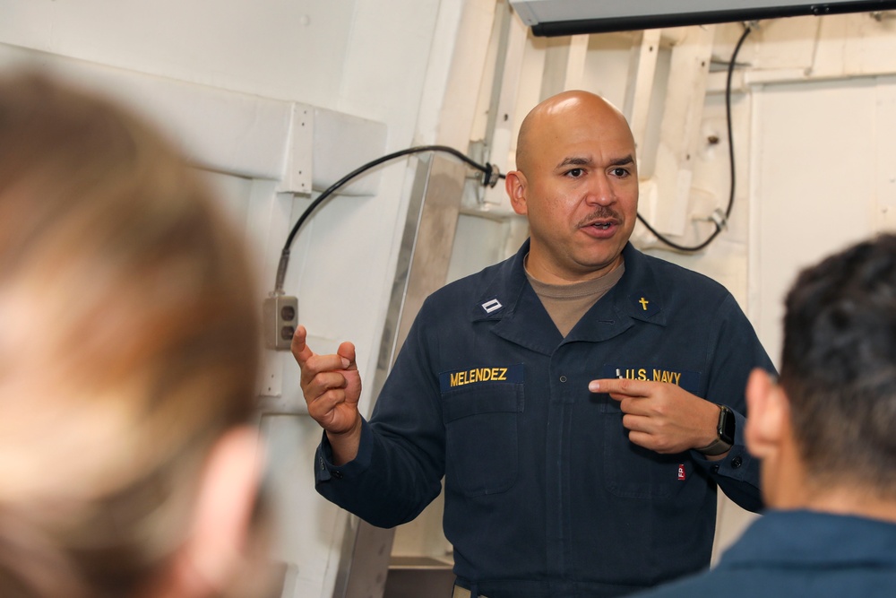 DVIDS - Images - USS Shoup holds divine services while patrolling East ...