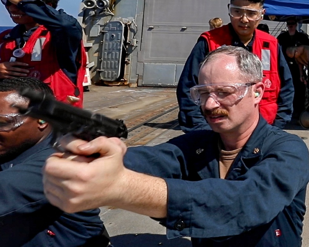 DVIDS - Images - USS Shoup conducts small arms qualification [Image 4 of 5]