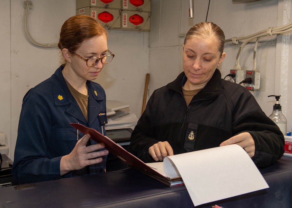 DVIDS - Images - USS Ronald Reagan (CVN 76) Sailors review legal ...