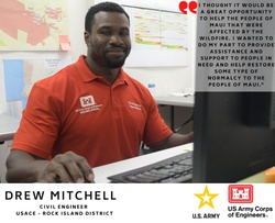 Hawaiʻi Wildfires Response Mission USACE Employee Spotlight – Drew Mitchell