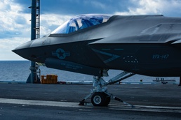 Embarked Airwing Conducts F-35C Cyclic Operations Aboard George Washington