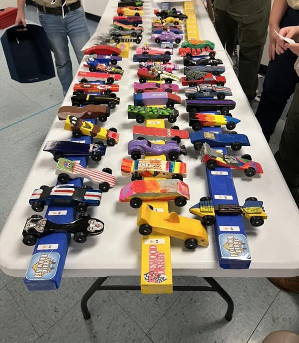 DVIDS - News - Cub Scouts race to the finish in Pinewood Derby