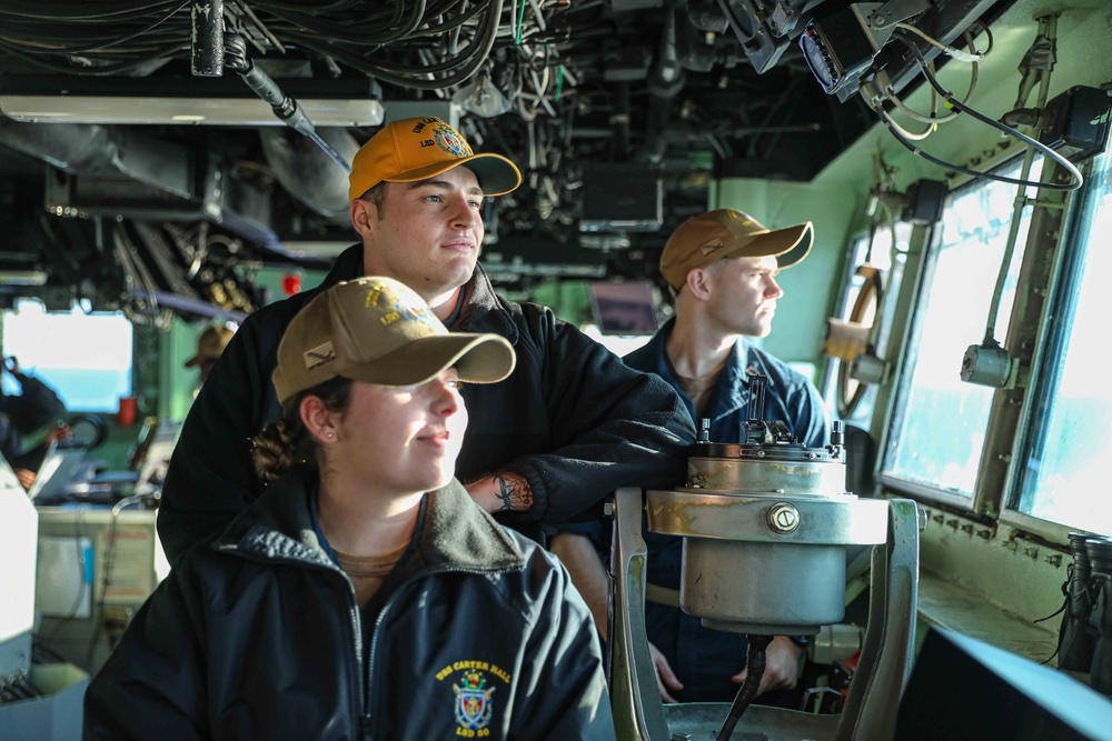 DVIDS - Images - USS Carter Hall (LSD 50) Departs Navigates ...
