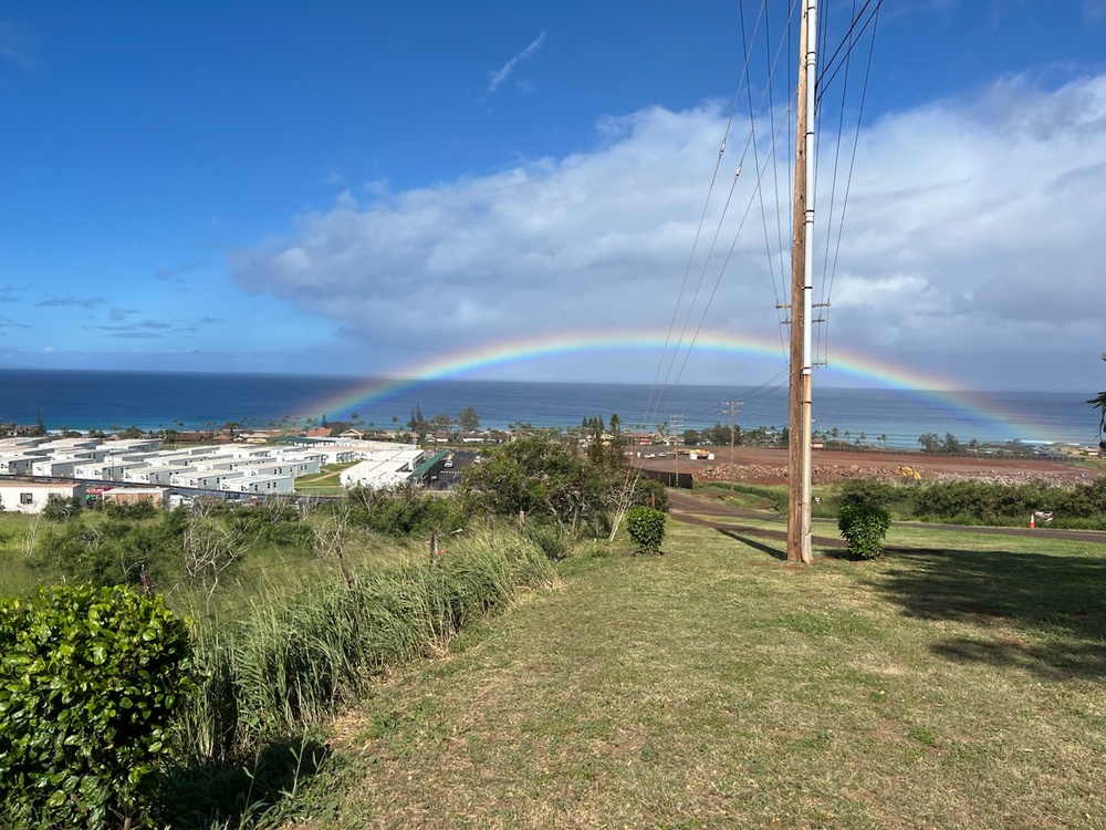 DVIDS - Images - Rainbow over the temporary elementary school in Lahaina