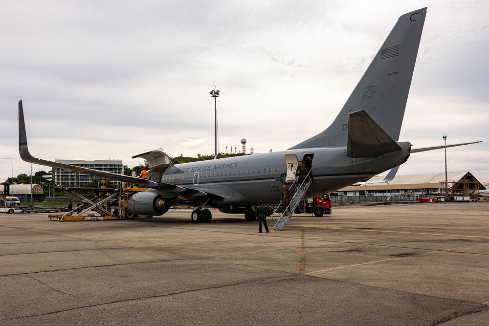 DVIDS - Images - MRF-D 24.3 U.S. Marines, Sailors arrive in C-40A to ...