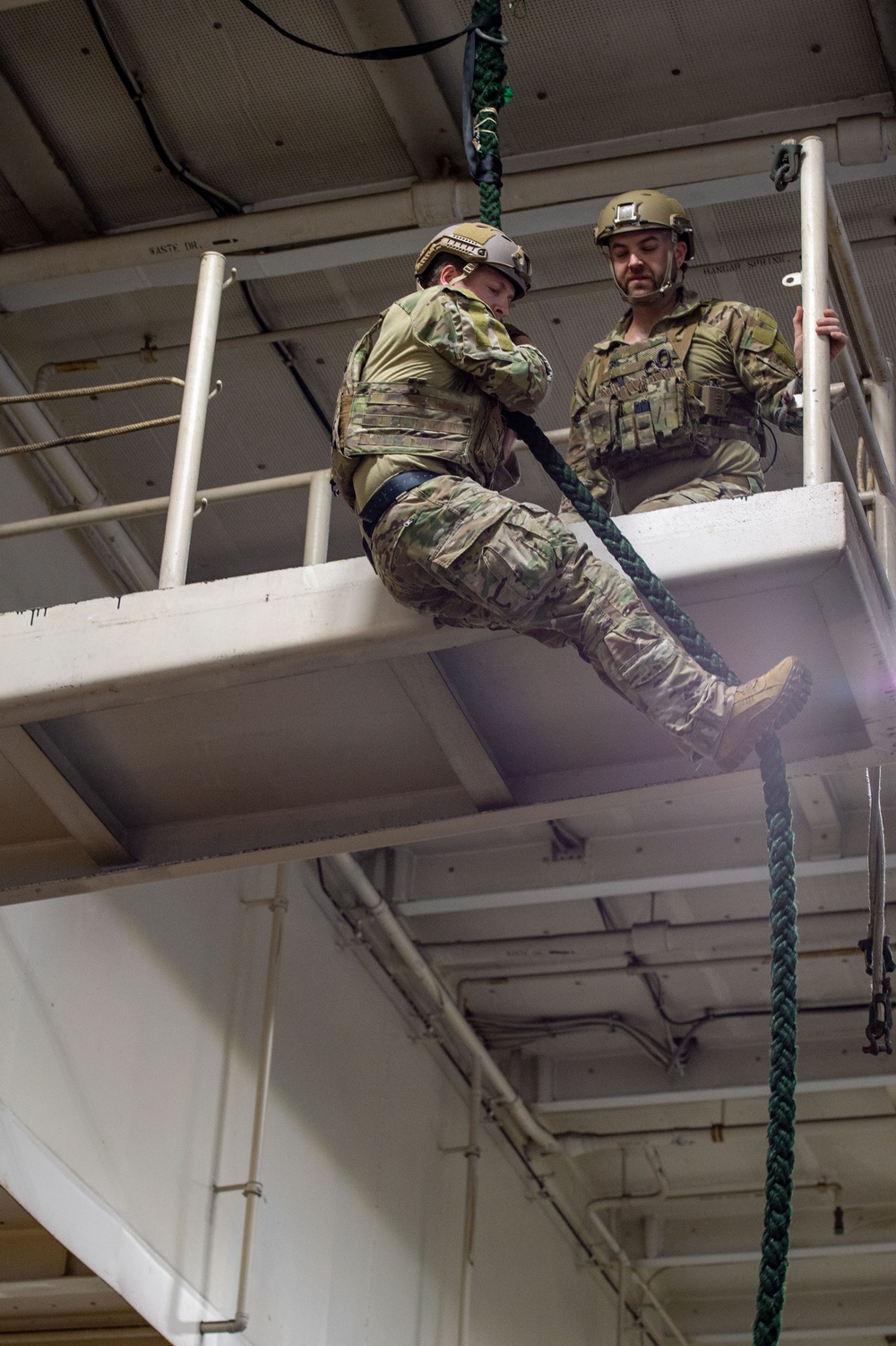 DVIDS - Images - Members of EODMU 5 Conduct Fast-Rope Exercise aboard ...