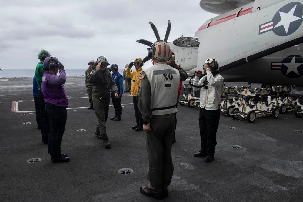 DVIDS - Images - CSG-11 arrives aboard Abraham Lincoln [Image 1 of 3]