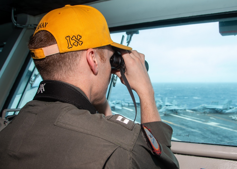 DVIDS - Images - USS Ronald Reagan (CVN 76) Sailors stand watch in the ...
