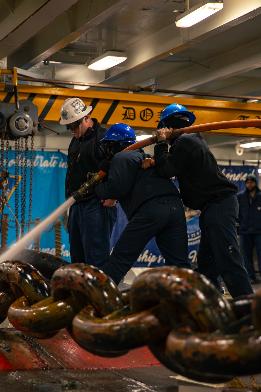 DVIDS - Images - Anchor chain washdown aboard George Washington [Image ...