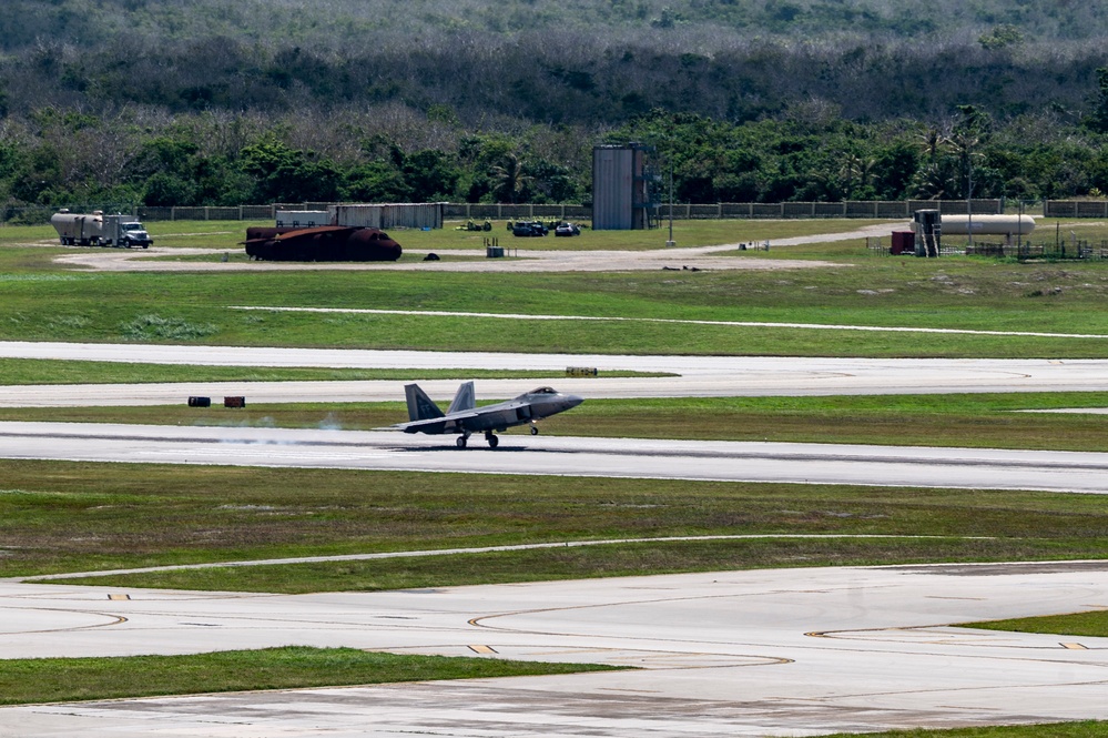 DVIDS - Images - F-22s arrive in Guam for Valiant Shield 24 [Image 1 of 7]