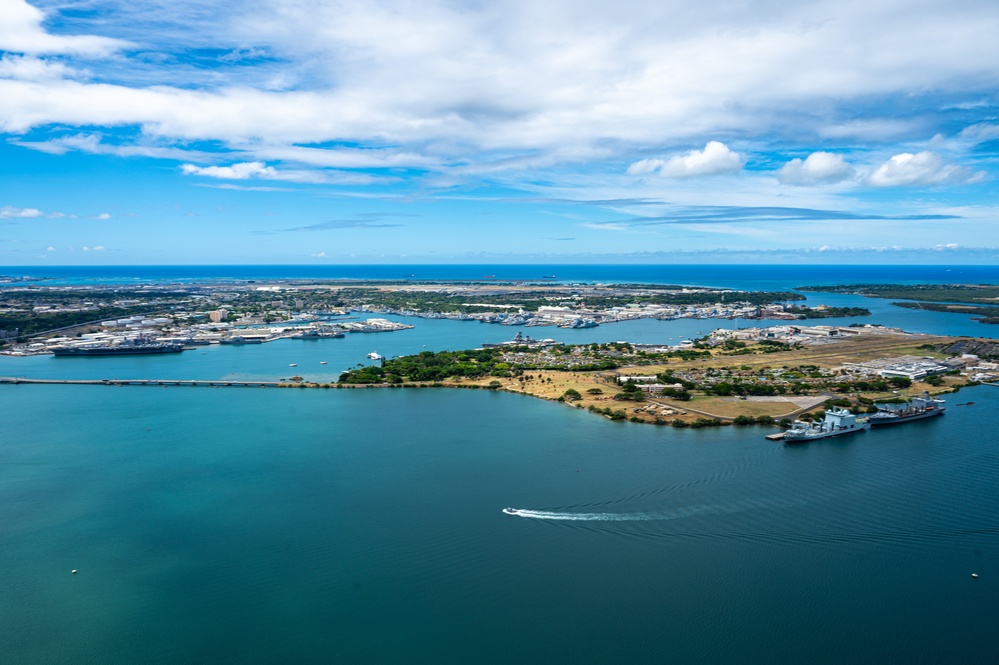 DVIDS - Images - Aerial view of ships moored at Pearl Harbor and Ford ...