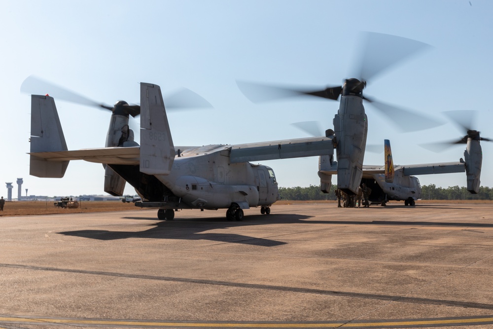 DVIDS - Images - MRF-D 24.3: MV-22B Ospreys fly to Nackeroo Airfield ...