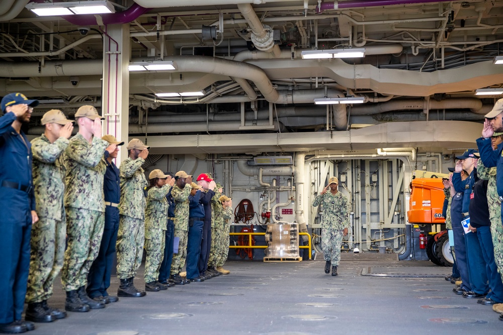 DVIDS - Images - USS Tripoli Piping Ashore [Image 6 of 6]