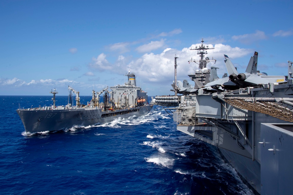 DVIDS - Images - USS Carl Vinson conducts a fueling-at-sea with USNS Pecos during RIMPAC 2024 ...