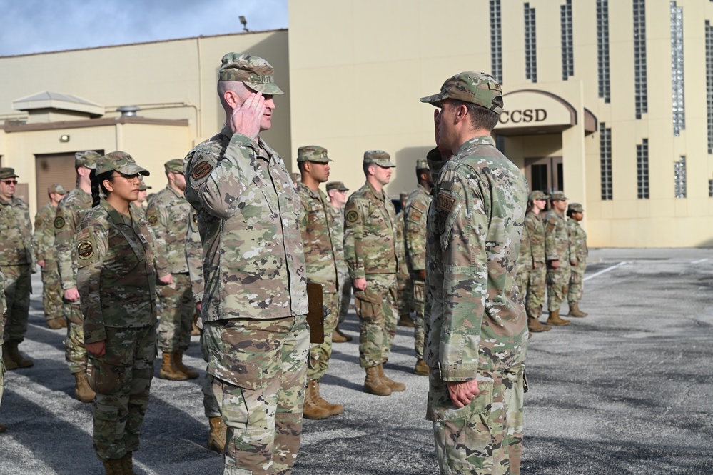 DVIDS - Images - 367th COS Open Ranks Inspection [Image 3 of 6]