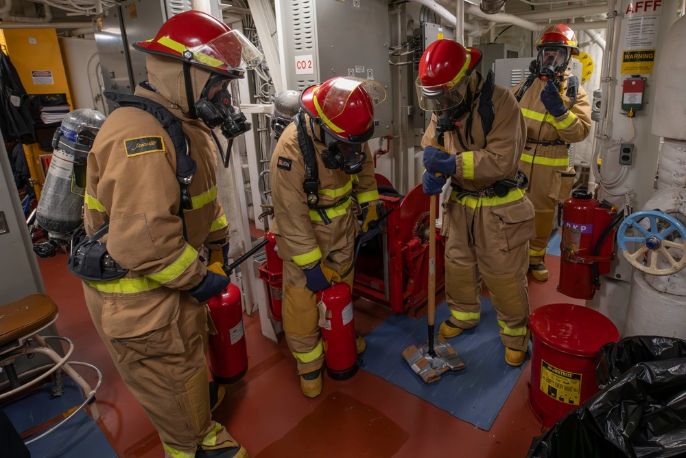 DVIDS - Images - Spruance Sailors conduct firefighting drills [Image 5 ...