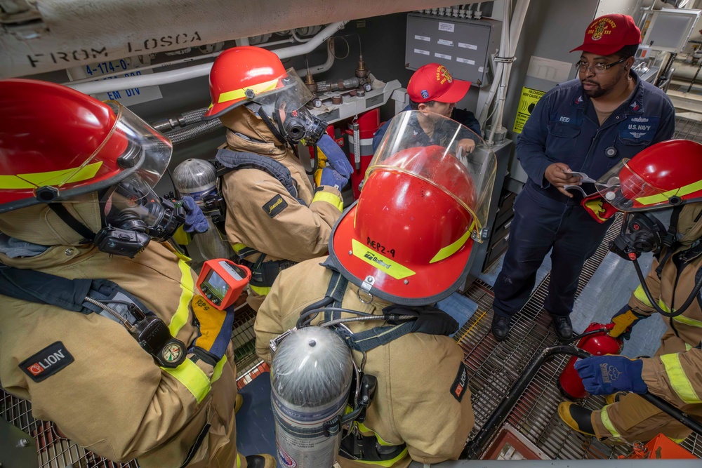 DVIDS - Images - Spruance Sailors conduct firefighting drills [Image 6 ...
