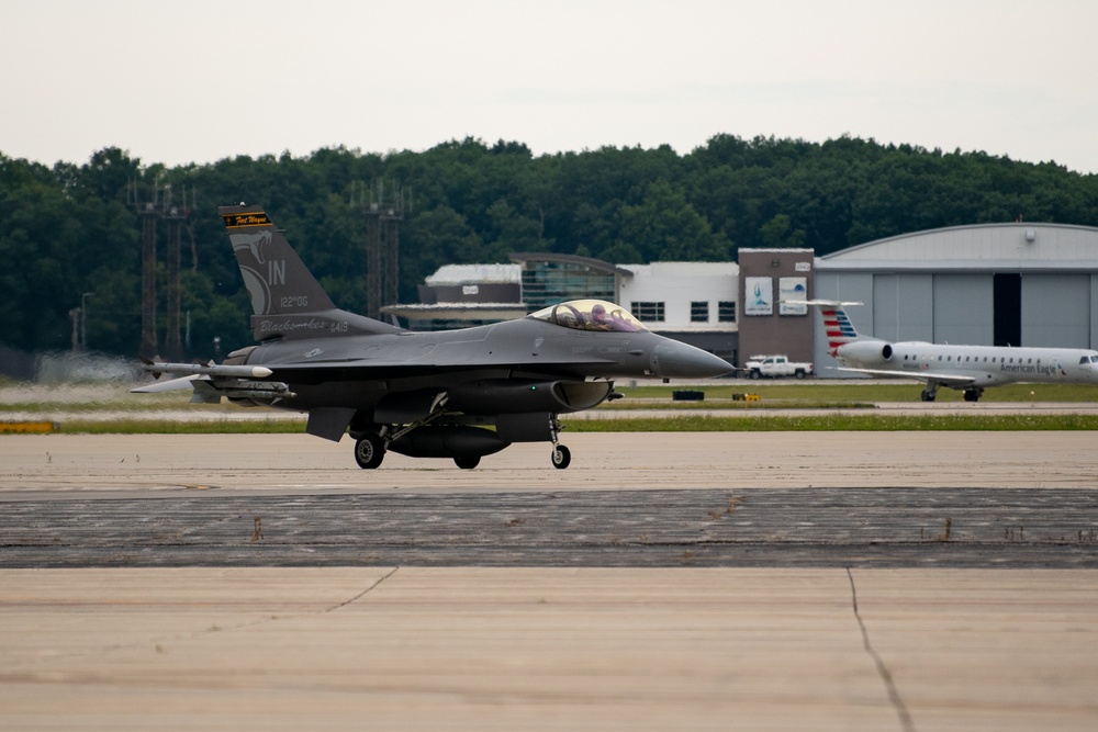 DVIDS - Images - 122nd Fighter Wing commander flies first local F-16 ...