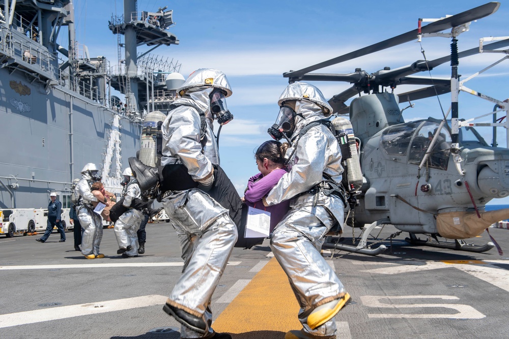 DVIDS - Images - Boxer conducts flight deck mass casualty drill [Image ...