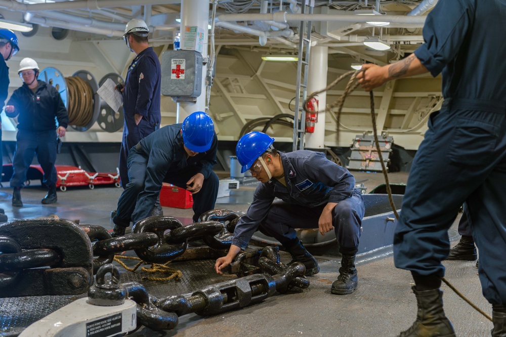DVIDS - Images - USS Blue Ridge Conducts Anchor Drop Test [Image 1 of 5]